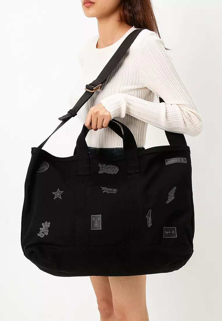 Buy agnès b. Patches Tote Bag 2025 Online | ZALORA