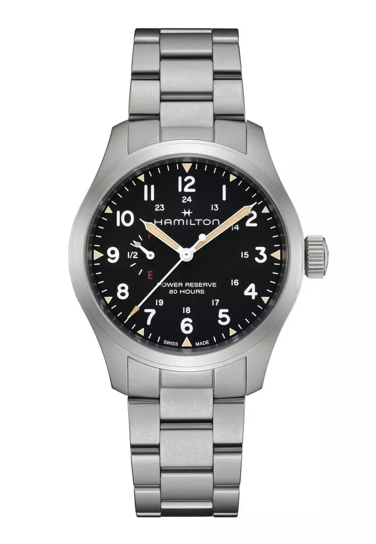 Buy Hamilton Hamilton Khaki Field Mechanical Power Reserve Indicator ...