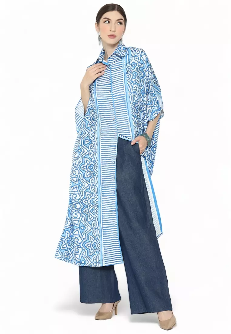 Buy Kanzi by liza yahya Kanzi Collared Kaftan 2026 Online | ZALORA