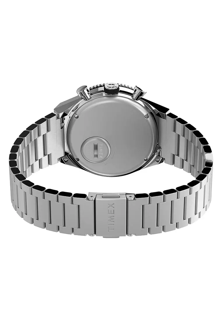 Buy TIMEX Timex Q Timex Gmt Silver Stainless Steel Analog Quartz Watch ...
