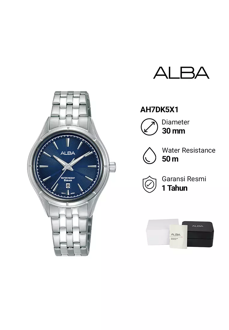 Jual Alba Alba Prestige Jam Tangan Analog Couple Silver Blue Dial ...