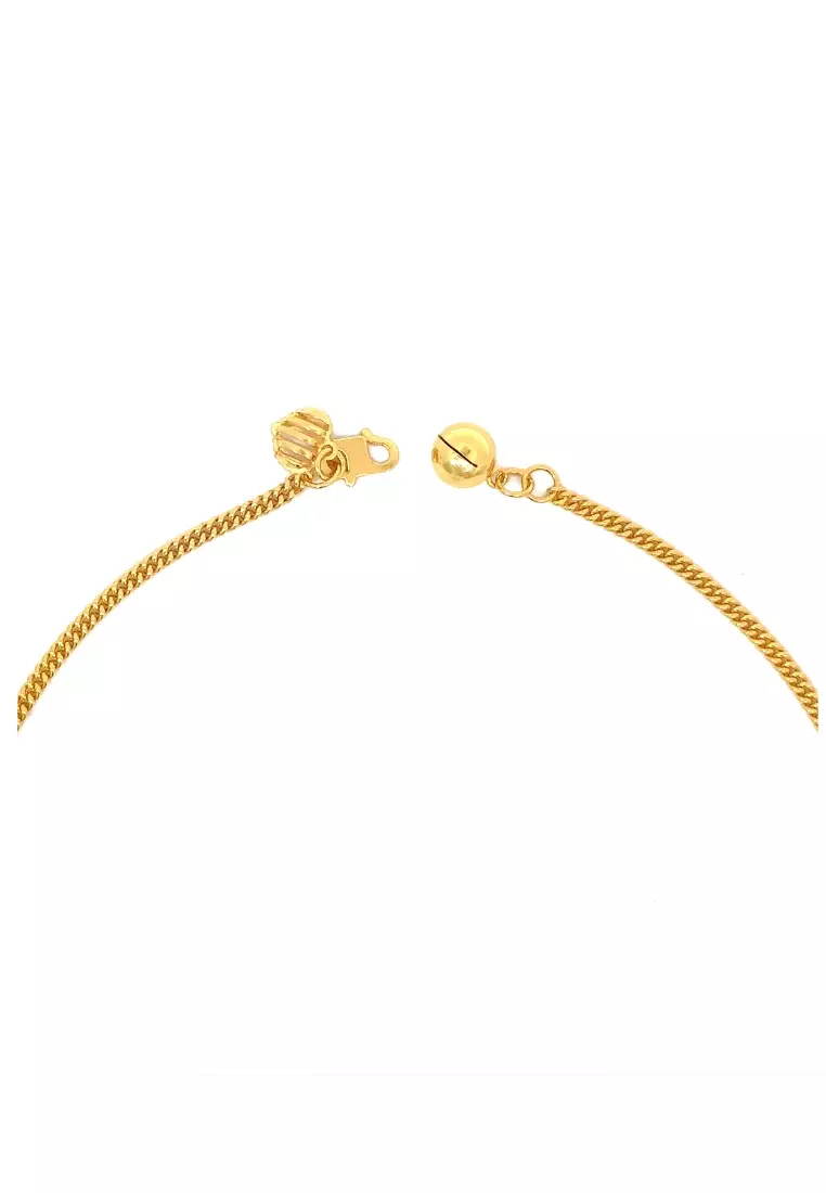 網上選購 Poh Kong POH KONG 916/22K Yellow Gold Solid Single Curb Adult ...