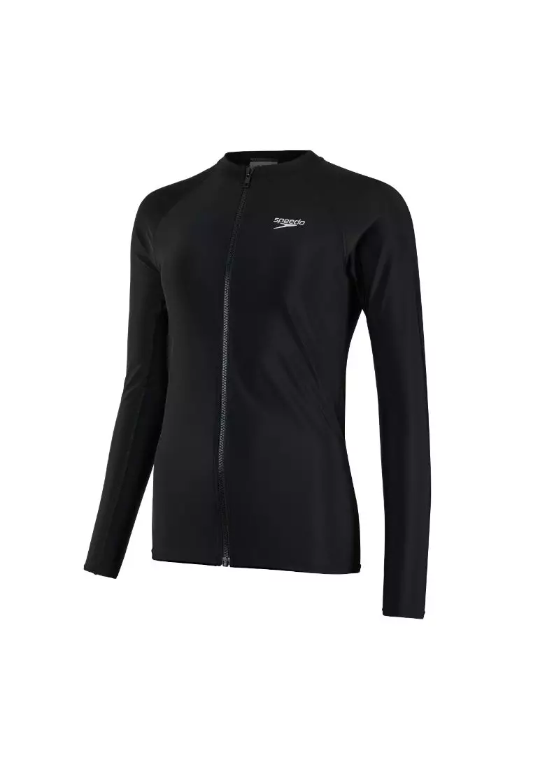 Speedo ECO ENDURABRITE LADIES' ESSENTIAL ZIP FRONT LONG SLEEVE RASH TOP ...