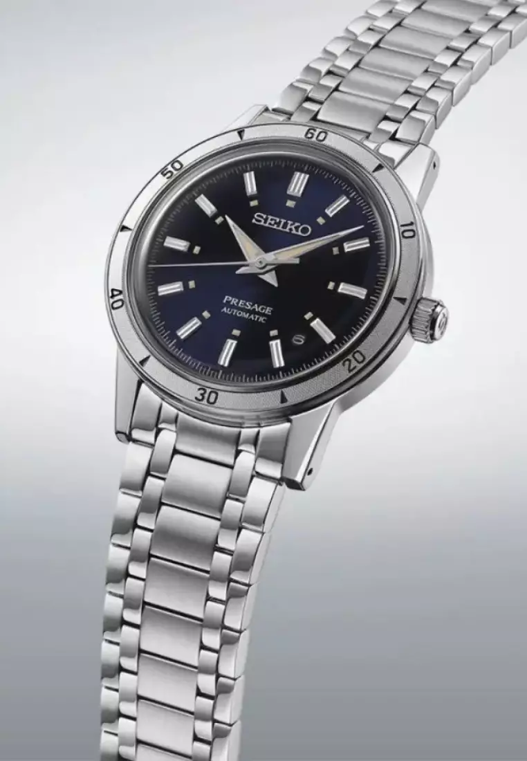 網上選購 Seiko 精工 Presage 風格 60 年代「優雅而堅固」海軍藍錶盤不銹鋼錶帶自動手錶 SRPL07J1 2025 系列 ...