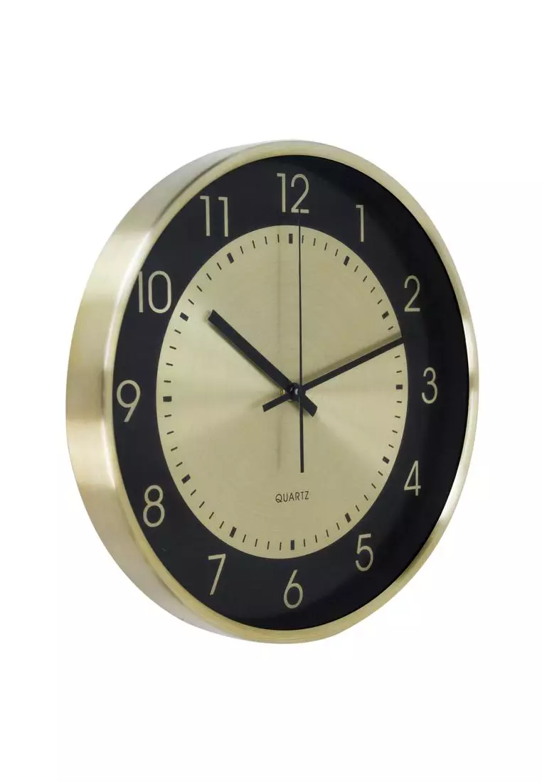 Buy At Home Deluxe Eugene Silent Metal Wall Clock 12“ Inches 2025 ...