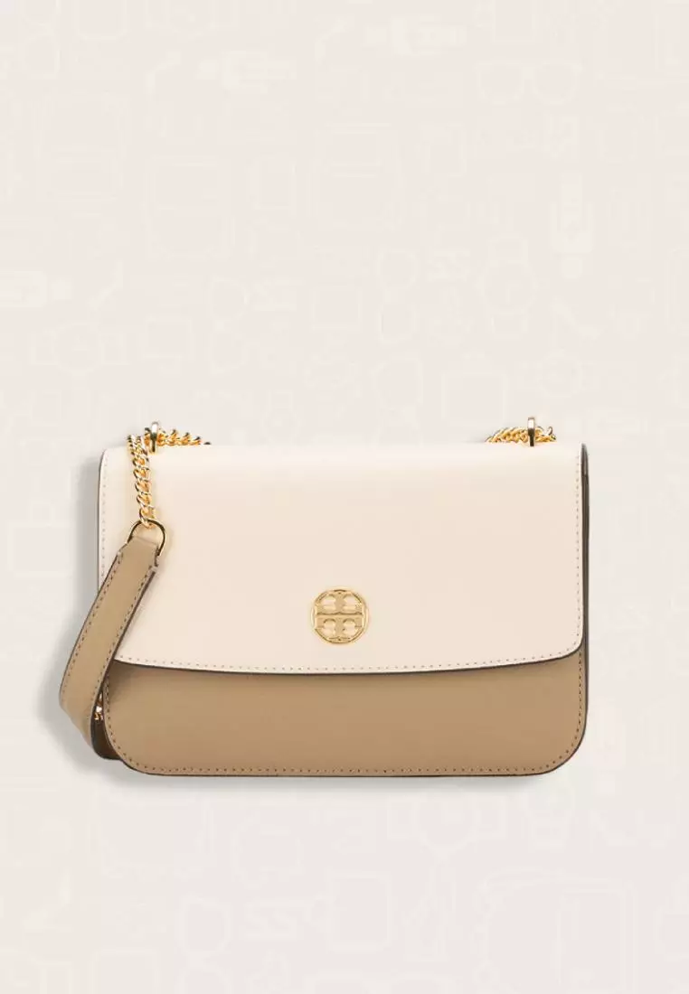 Jual TORY BURCH Tory Burch Color Block Shoulder Bag Brie Almond Cold ...
