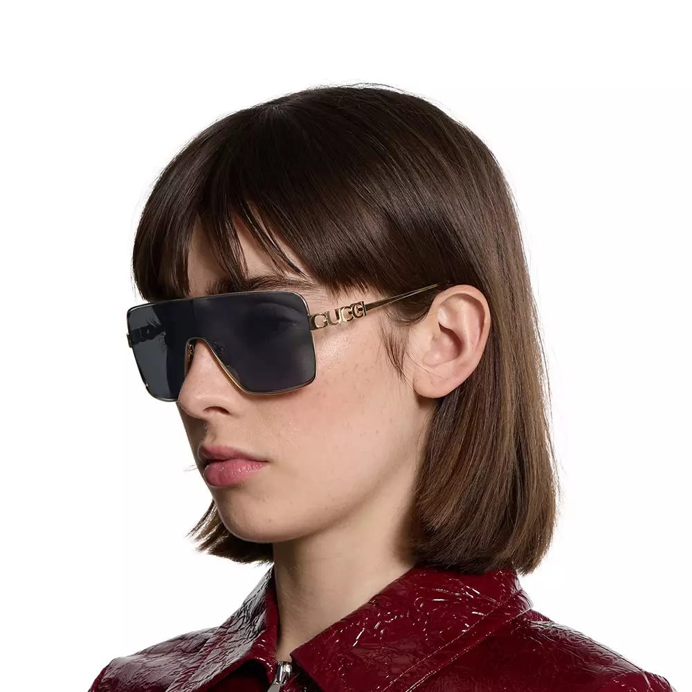 Jual Gucci Rectangular Frame Sunglasses Solid Grey Lens Lghw Original ...