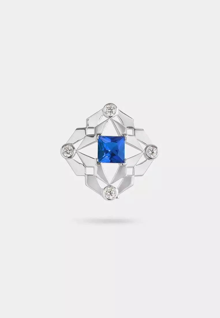 Buy Kaimirra Eid Mirage Blue Corundum Brooch Online | ZALORA Malaysia