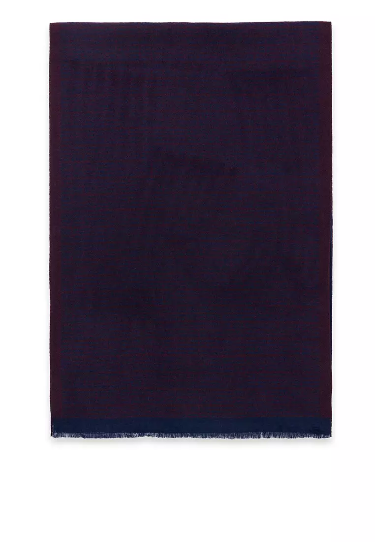 Buy Avva Mens Claret Red Pattern Shawl Scarf 2024 Online | ZALORA