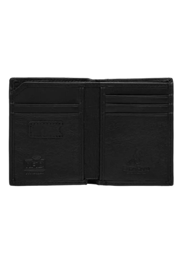 Buy Euro Polo Men's Grain Leather RFID Vertical Bifold Minimalist Slim ...