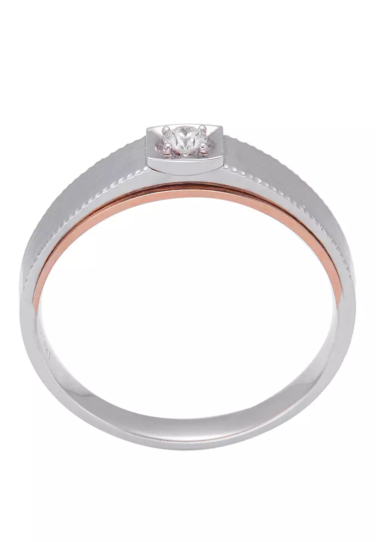 Buy LITZ LITZ 18K White Gold Diamond Ring YF-Y5TC001B Online | ZALORA ...