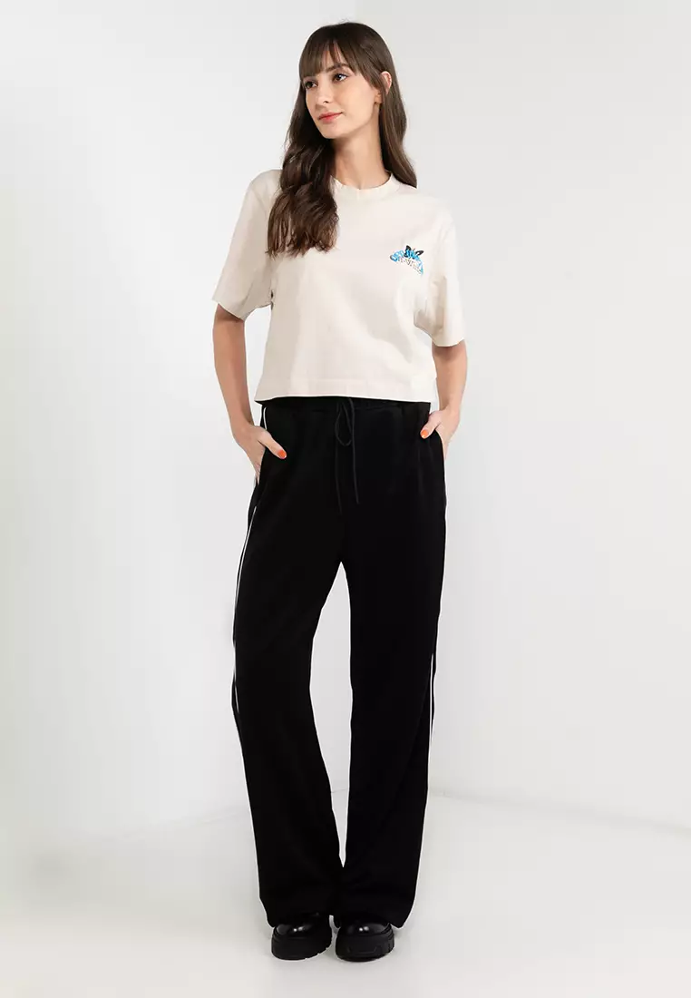 Buy Off-White Butterfly Cropped T-Shirt (ik) 2025 Online | ZALORA ...