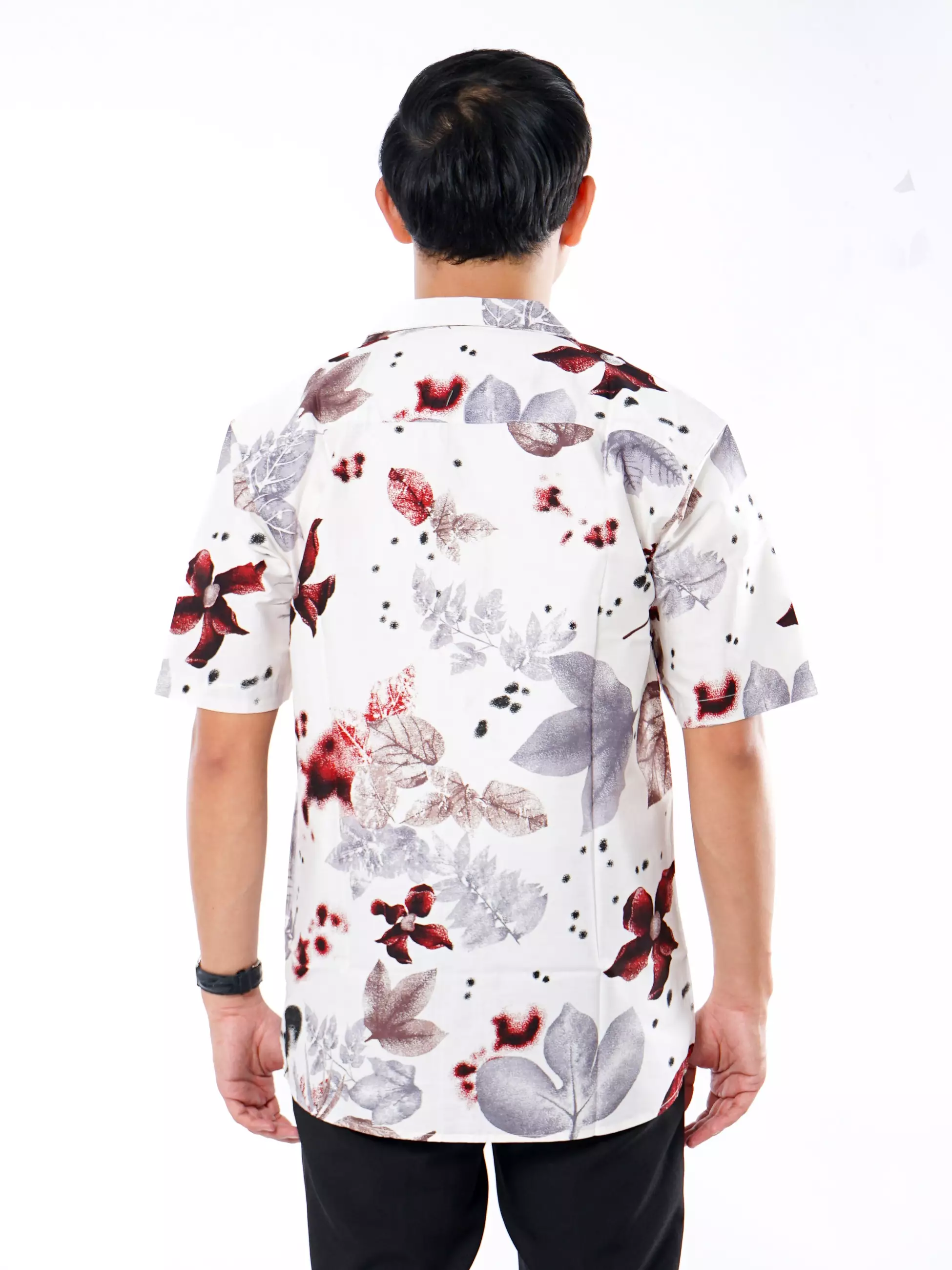 Jual Andre Michel Andre Michel Kemeja Kerah Hawai Lengan Pendek Motif ...