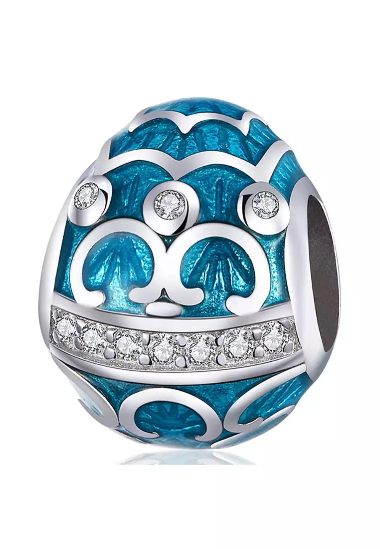 Buy 925 Signature Solid 925 Sterling Silver Azure Egg Pandora Inspired ...