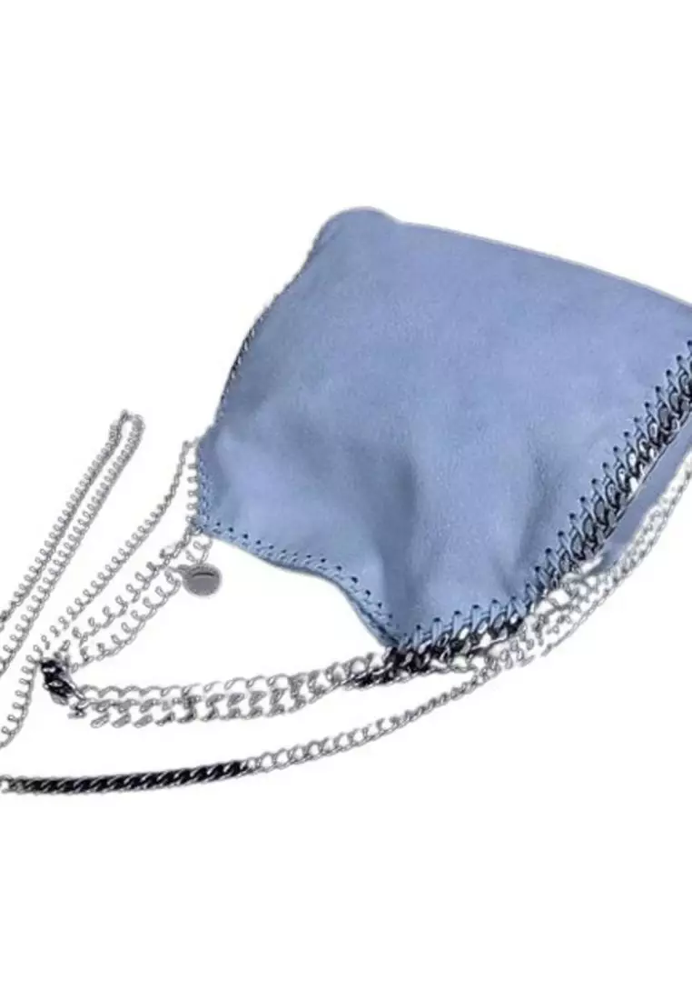 Buy STELLA MCCARTNEY Pre-Loved Stella Mccartney Blue Leather Falabella ...
