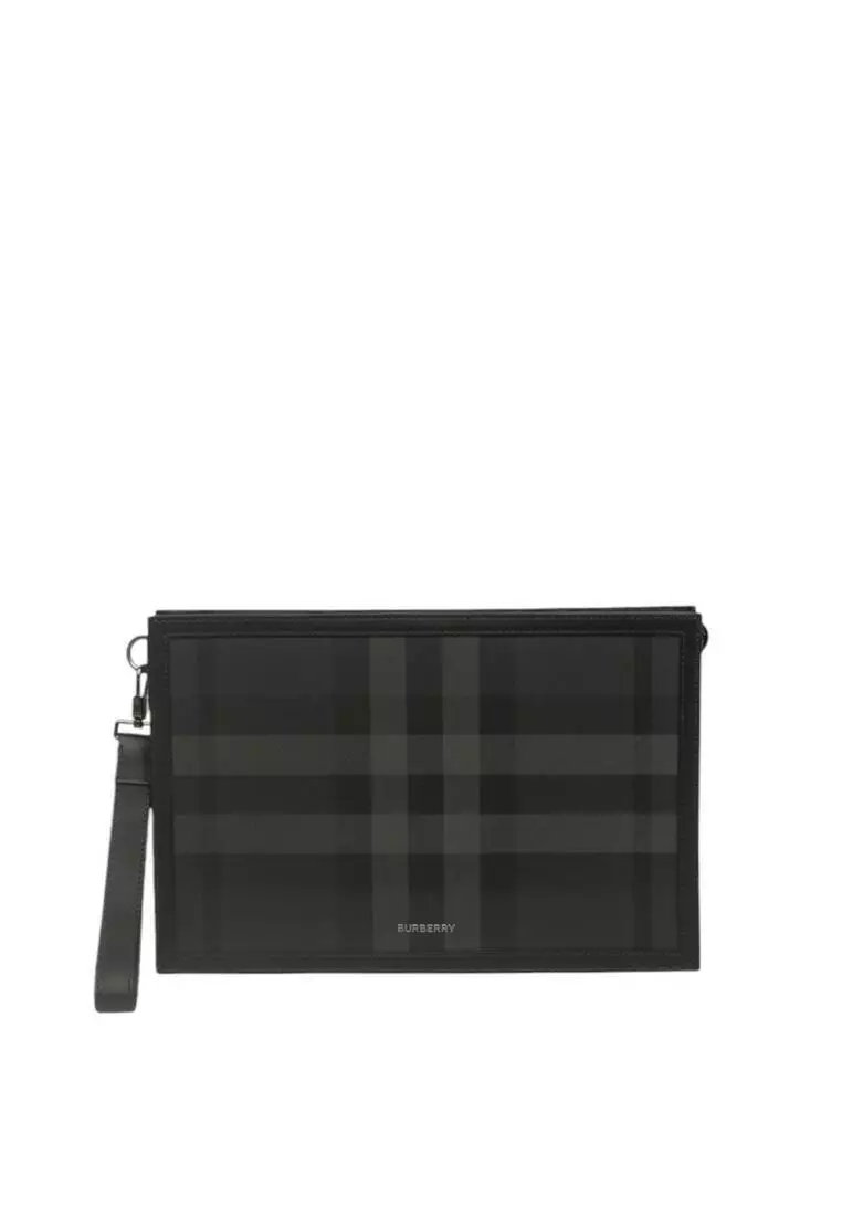 Buy Burberry Check Zip Pouch Pouch 2025 Online | ZALORA