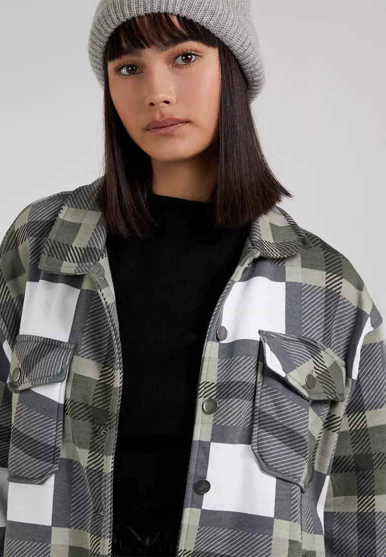 Buy Pink Vanilla Pink Vanilla Slate Check Shacket 2025 Online | ZALORA