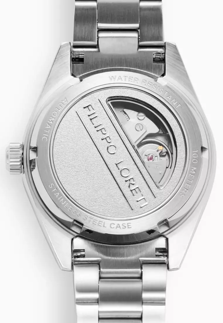 Buy Filippo Loreti Unisex Stainless Steel Attache Automatic Steel Blue ...