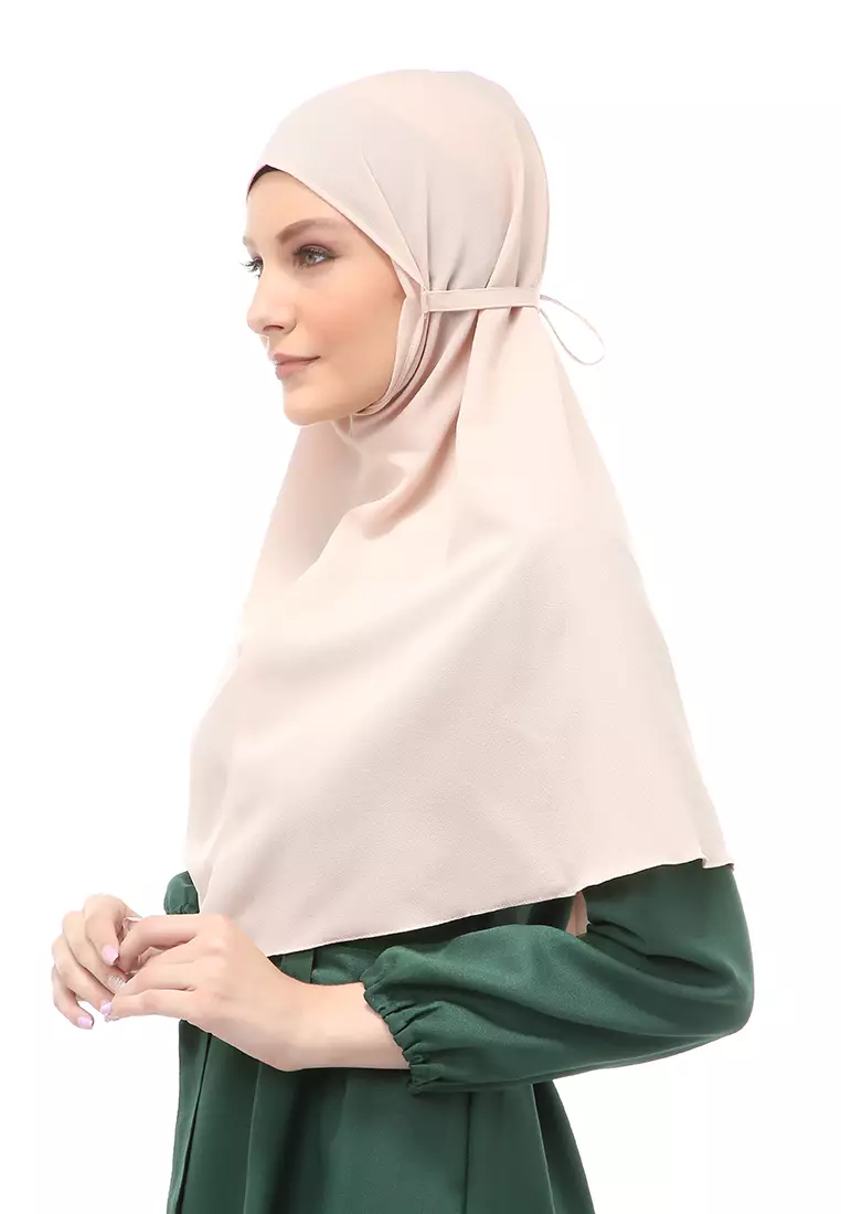 Jual Evernoon Tamara Jilbab Muslimah Wanita Motif Polos Relaxed Fit - Cream Original 2024 ...