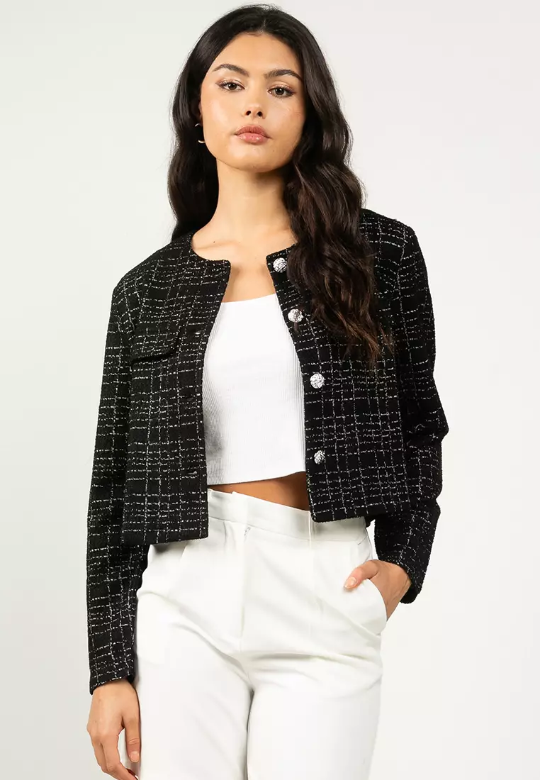 Buy JACQUELINE DE YONG Long Sleeves Tweed Jacket 2026 Online | ZALORA
