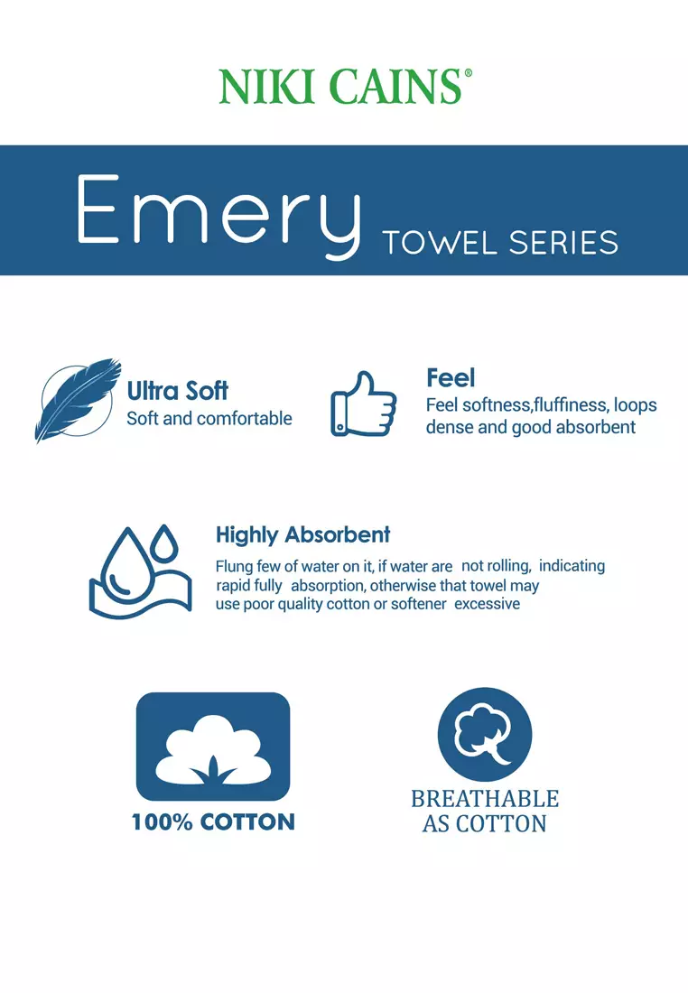 Buy Niki Cains Emery Bath Towel Online | ZALORA Malaysia