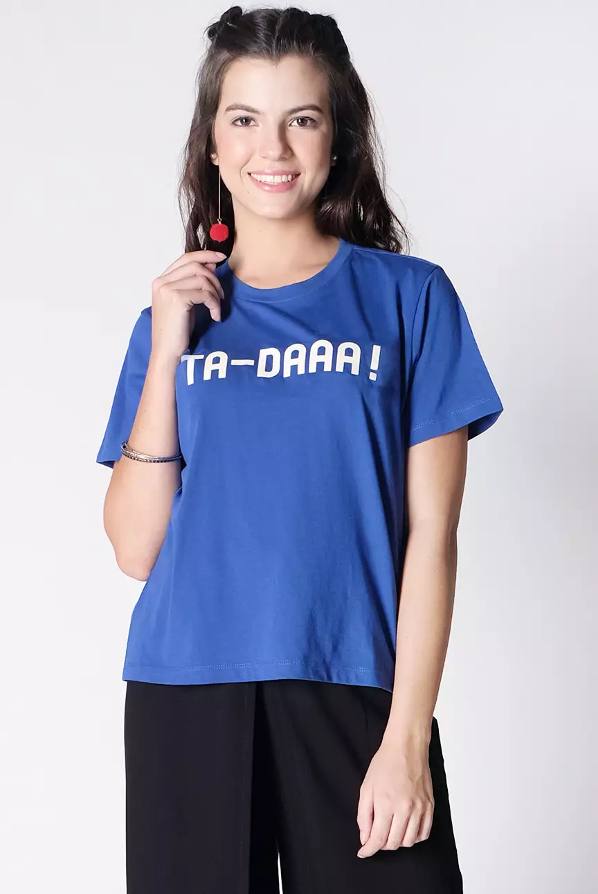 Jual Ninety Degrees Kaos Wanita Tadaa Blue Original 2025 | ZALORA Indonesia