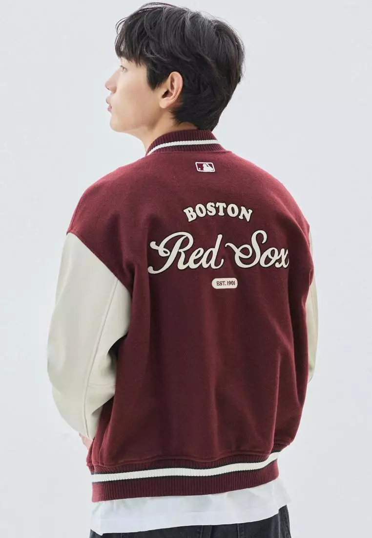 網上選購 MLB MLB WOOL CURSIVE VARSITY JACKET BOSTON RED SOX 2024 系列 | ZALORA香港