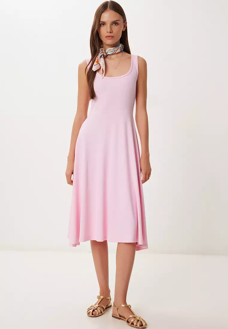 Candy Pink Midi Dress