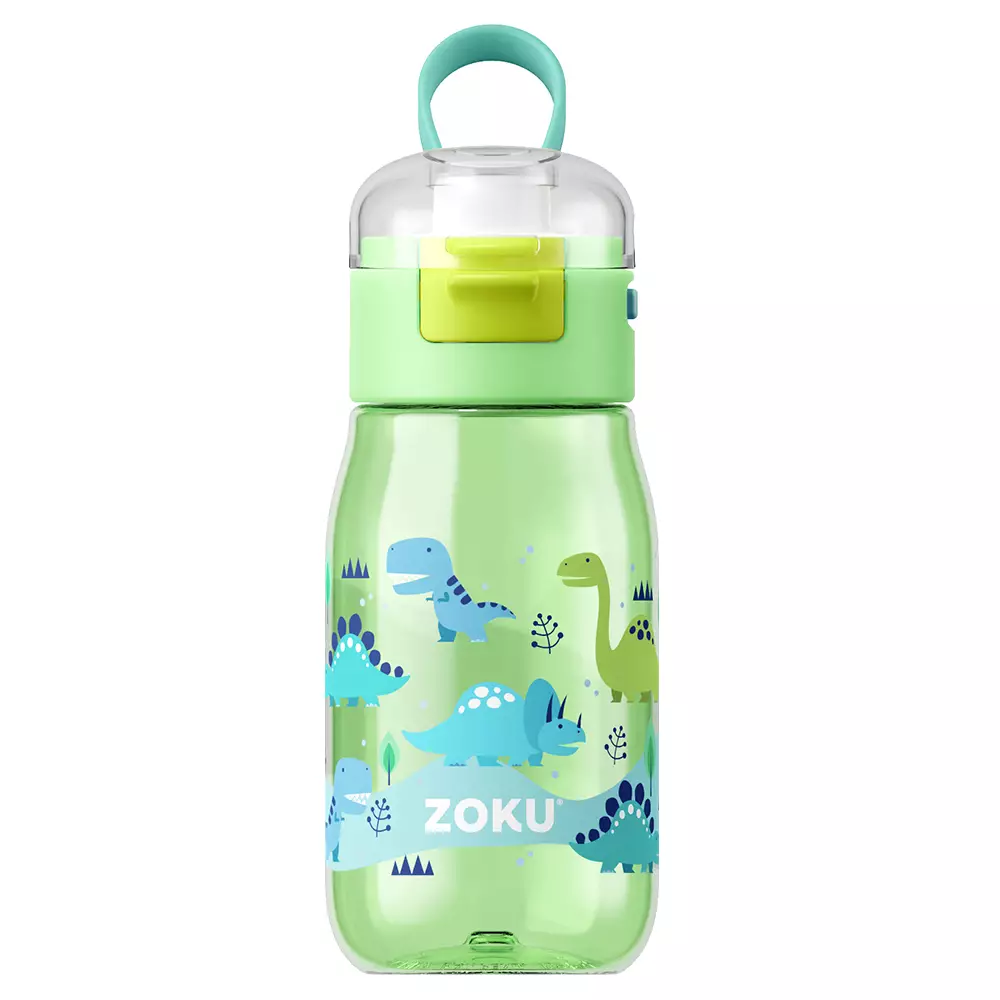 Jual Zoku Zoku Green Dino Kids Flip Gulp Bottle - Botol Minum, Botol ...