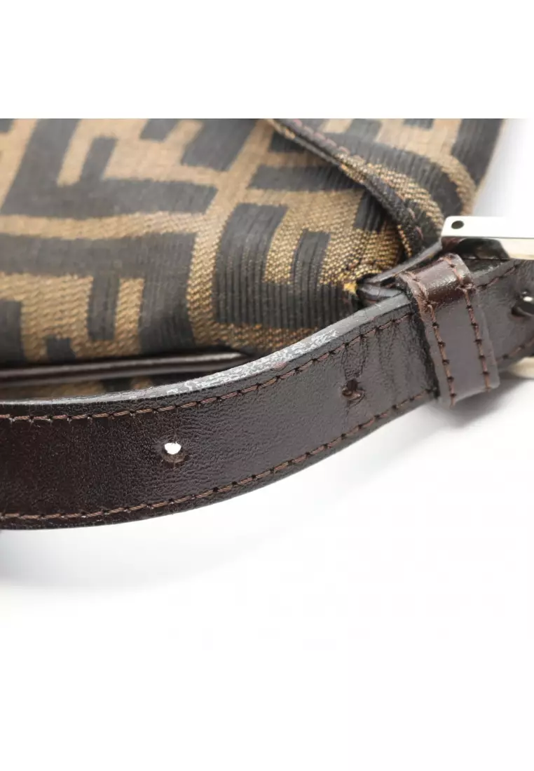 Buy Fendi Pre-Loved Fendi one shoulder bag canvas leather Brown Dark ...