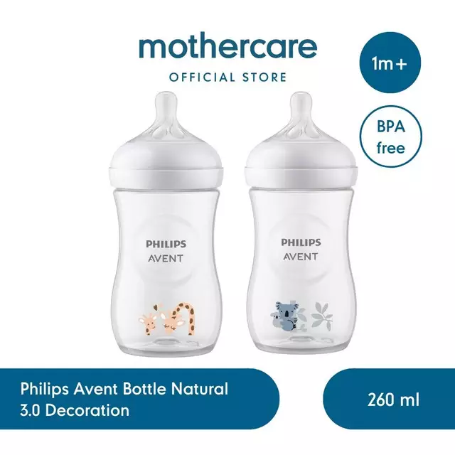 Jual Mothercare Philips Avent Bottle Natural 3.0 Deco 260ml 1 Pack - Botol Susu Bayi (Koala ...