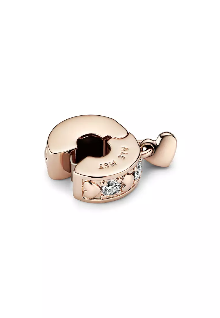 Buy PANDORA Pandora 14K Rose Gold Plated Infinite Hearts Sparkling ...