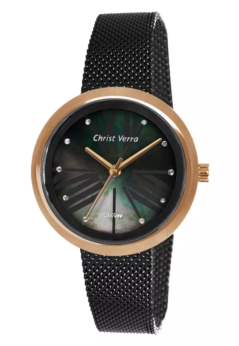 Jual Christ Verra Christ Verra Women's Watches CV 27306L-45 BLK ...