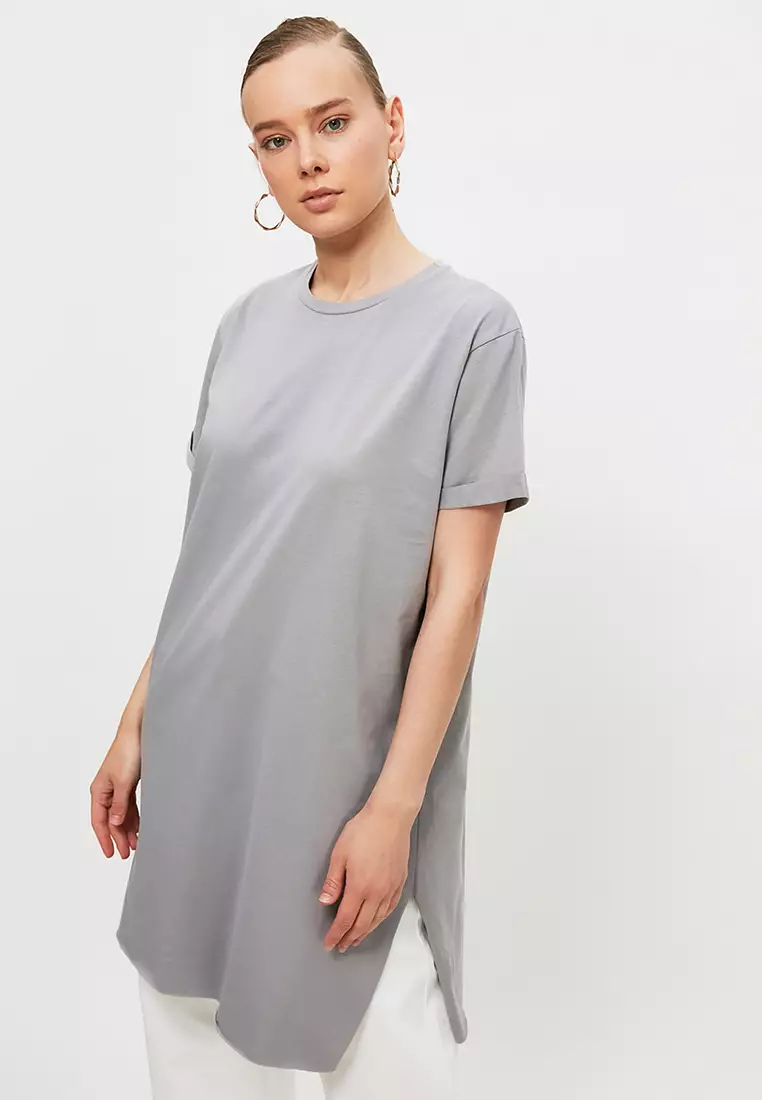 Buy Trendyol Basic Slit T-Shirt 2025 Online | ZALORA Philippines