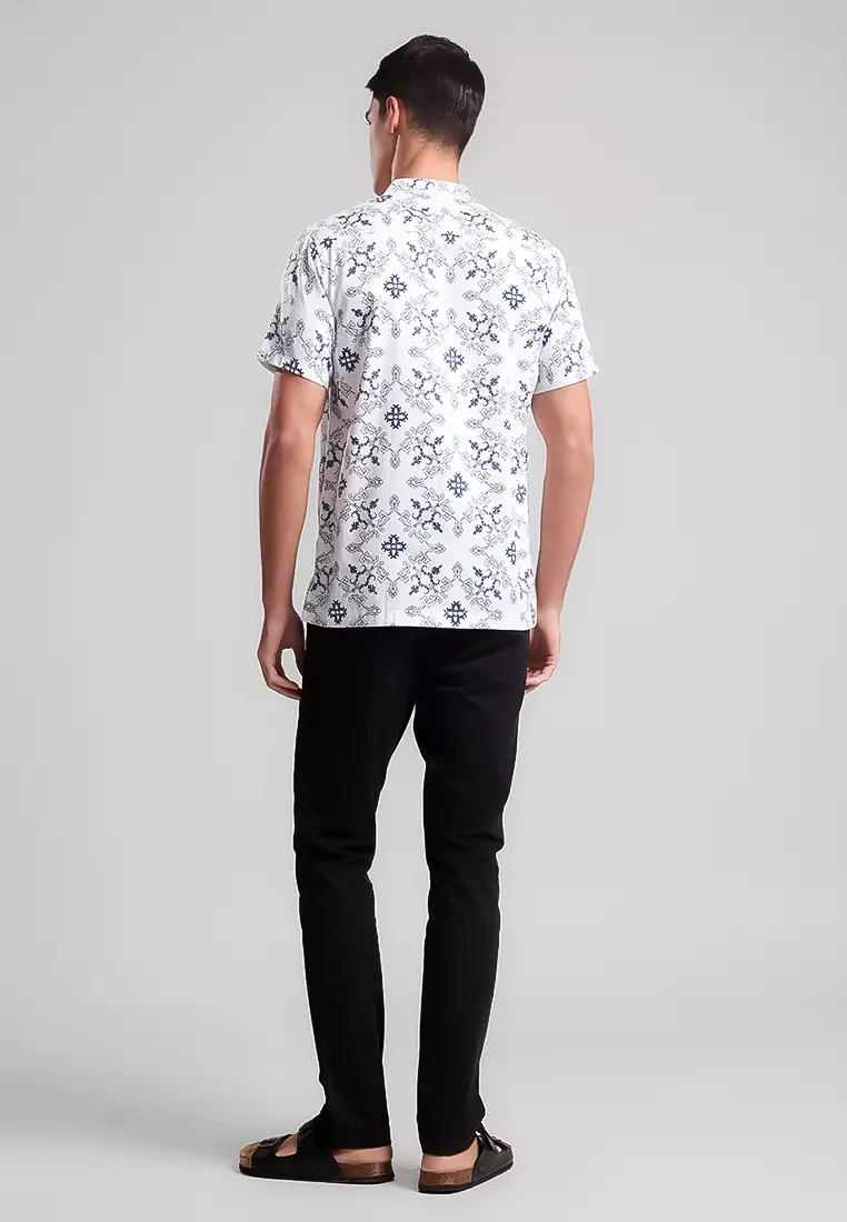 Jual Manzone MANZONE - Kemeja Shanghai Lengan Pendek Pria Jaffar Modern ...