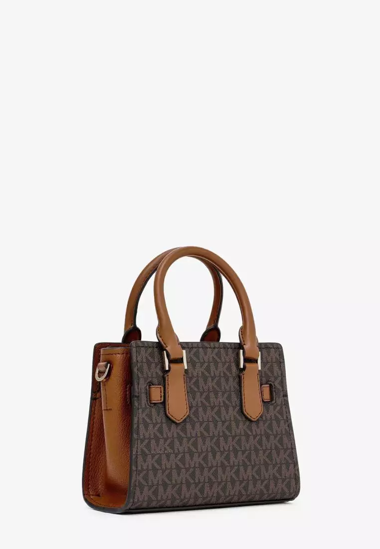 Jual Michael Kors Michael Kors Hamilton XS Satchel Crossbody Brown Original 2025 | ZALORA ...