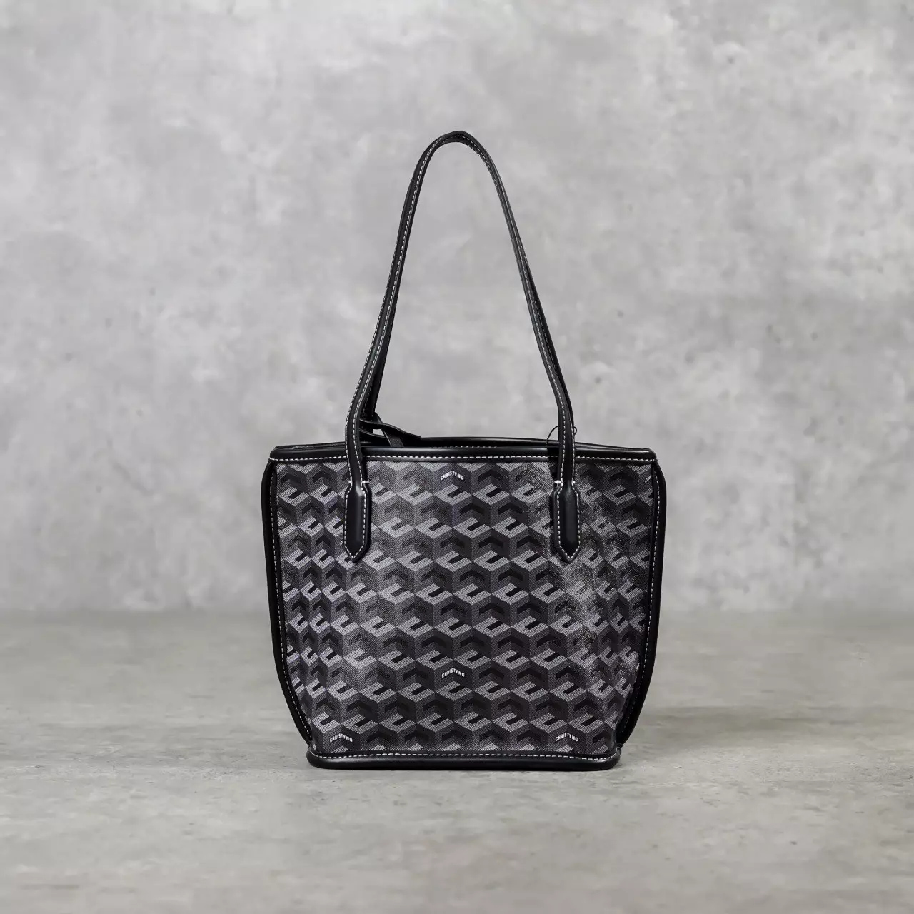 Jual Christy Ng Tas CHRISTY NG RUSSO MONOGRAM PATTERN BLACK TOTE BAG ...