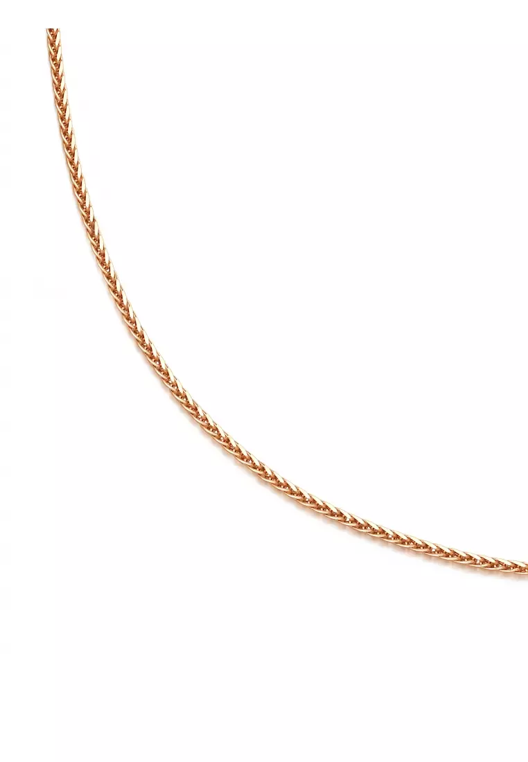 Buy Chow Sang Sang 18K Rose Gold Franco Chain Necklace for Women 94220N ...