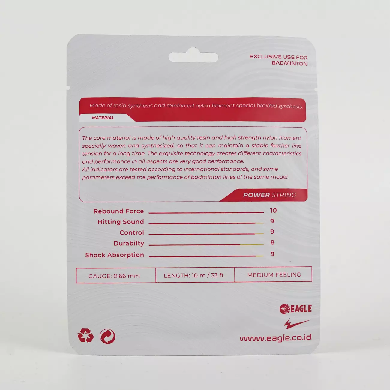 Jual EAGLE Eagle Badminton String ARC66 Pro - FLUORECENT GREEN Original 2025 | ZALORA Indonesia