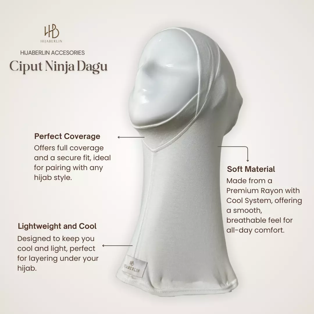 Jual Hijaberlin HIJABERLIN - Ciput Inner Ninja Dagu Covercool White I ...