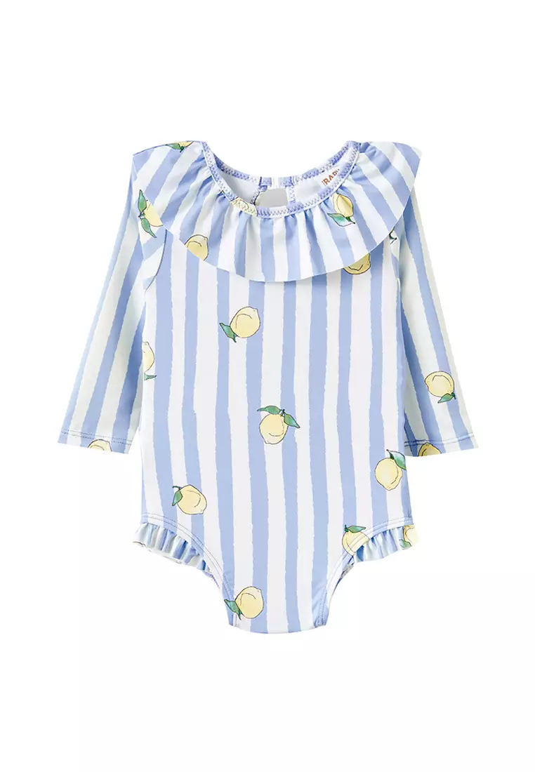 Buy Cotton On Kids Bonnie Long Sleeve Ruffle One Piece (Keyhole Back ...