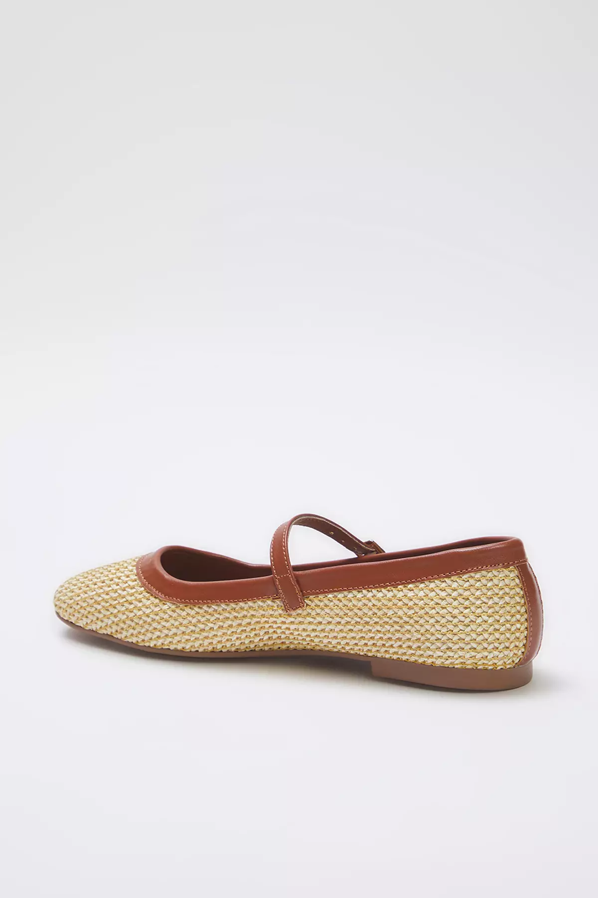 Jual Trendyol Beige/Camel Knitted Patterned Brown Piping Detailed Straw ...