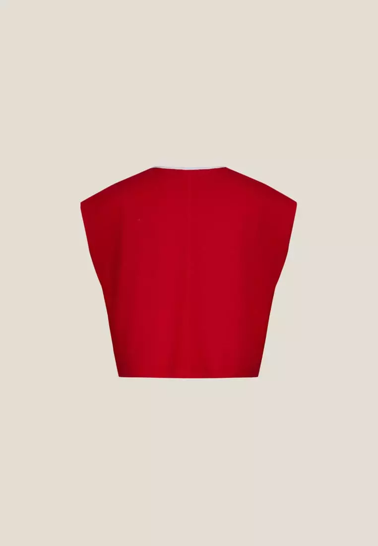 Buy G2000 G2000 Contrast Collar Slit Neck Top 2026 Online | ZALORA ...