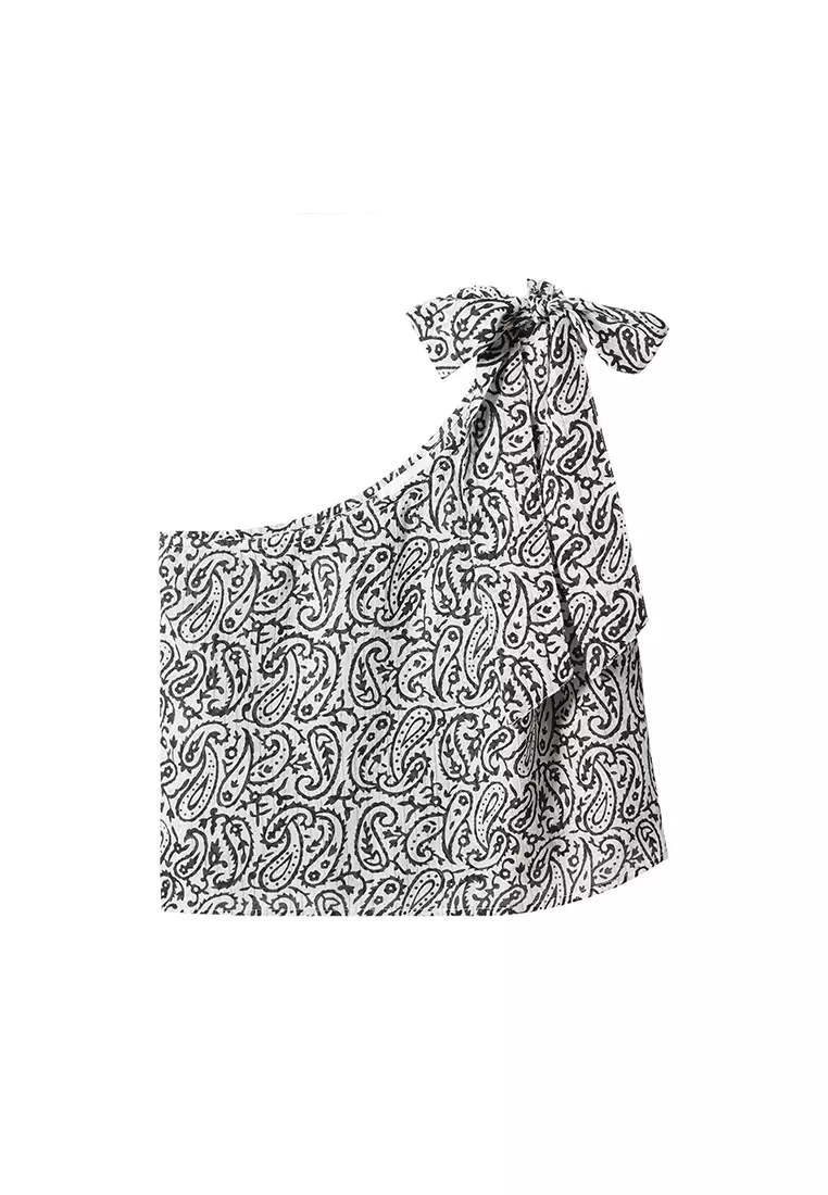 Buy MANGO KIDS Teens Asymmetrical Printed Blouse Online | ZALORA Malaysia