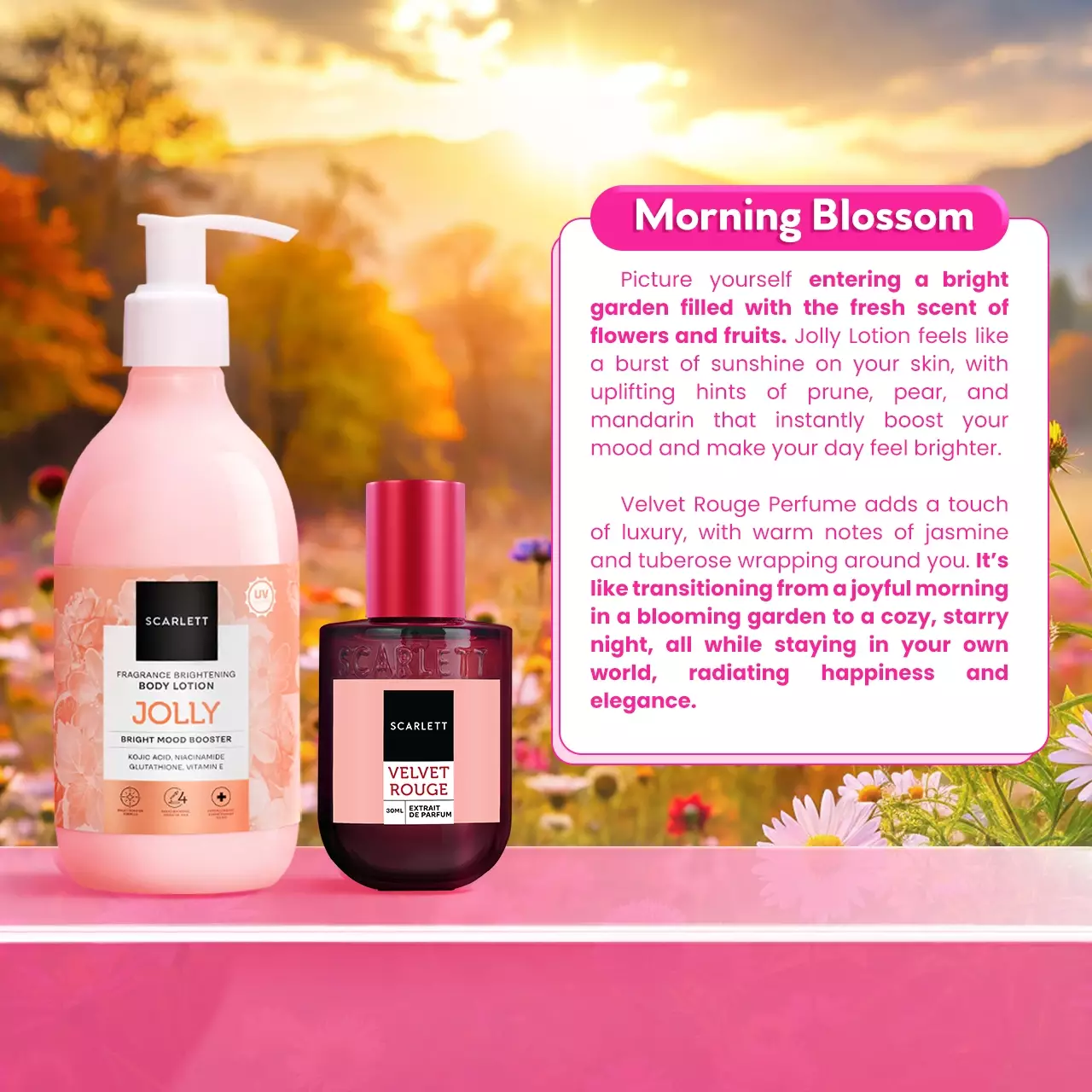 Jual Scarlett Scarlett Whitening SCENT-SATIONAL DUO - Morning Blossom ...