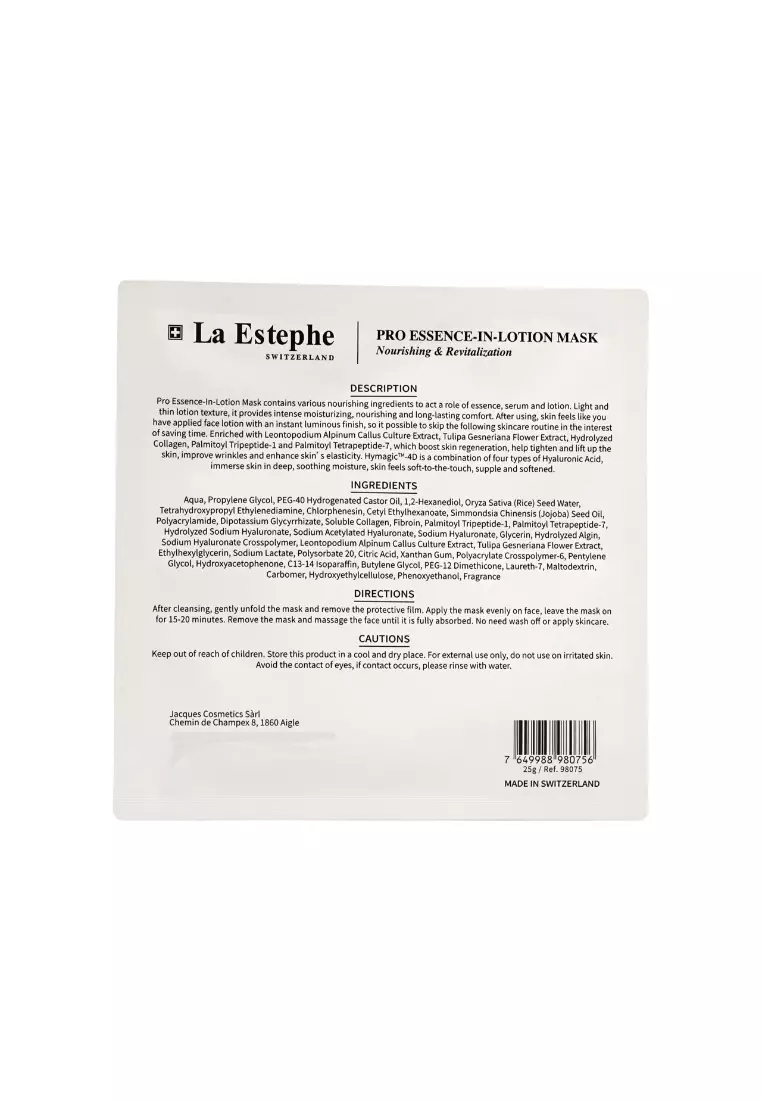 Buy La Estephe La Estephe Pro Essence-In-Lotion Mask 6pcs 2025 Online ...