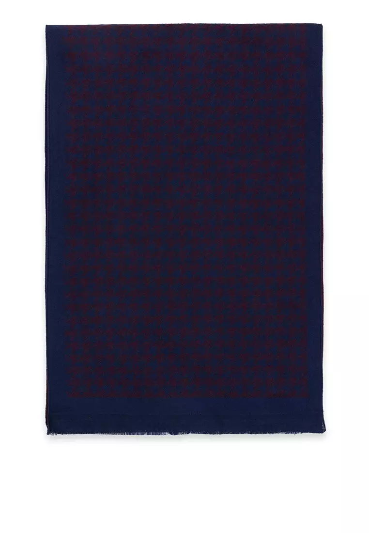 Buy Avva Mens Claret Red Pattern Shawl Scarf 2024 Online | ZALORA ...