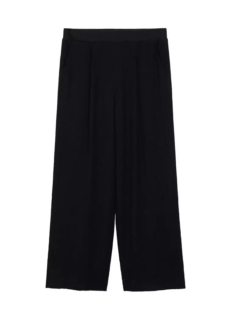 Buy Mango Pleated Flowy Trousers 2025 Online | ZALORA Philippines