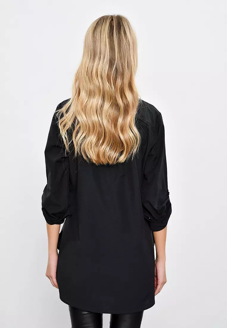 Buy Cool & Sexy Long Shirt with Hidden Buttons Online | ZALORA Malaysia