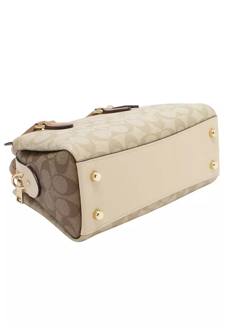 Buy Coach Mini Darcie Carryall Bag In Blocked Signature Canvas - Light ...